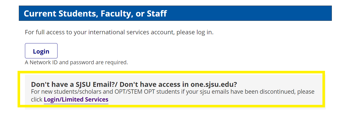 New or Former SJSU students